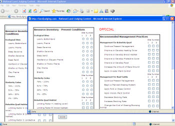 Instructions for Grading Cards for land judging, range judging