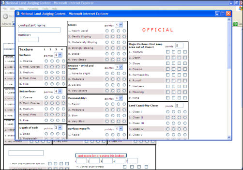 Instructions for Grading Cards for land judging, range judging